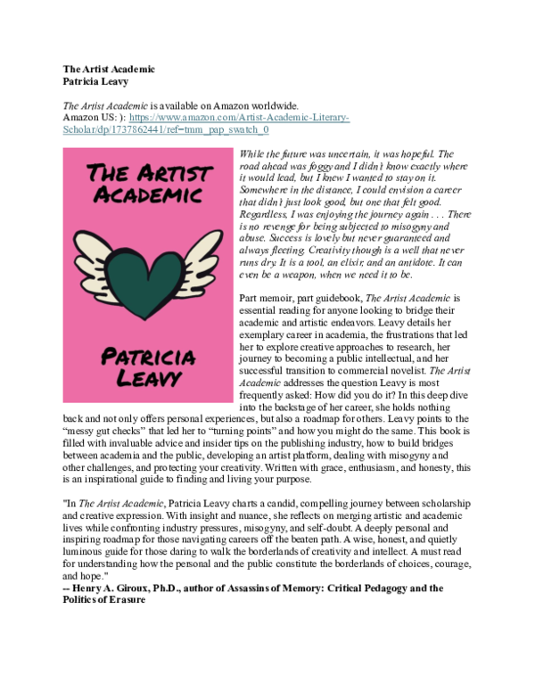 (PDF) The Artist Academic