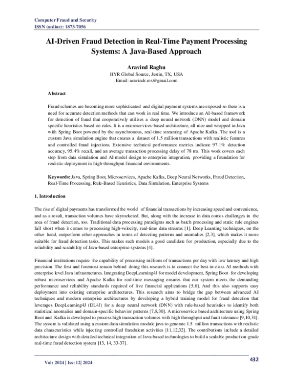 (PDF) AI-Driven Fraud Detection in Real-Time Payment Processing Systems ...