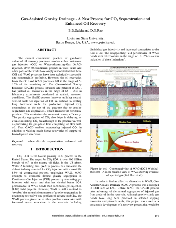 (PDF) Gas-Assisted Gravity Drainage – A New Process for CO2 ...