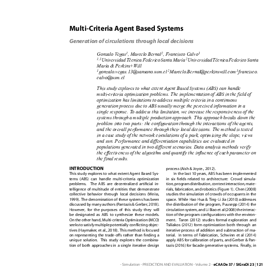 (PDF) Multi-Criteria Agent Based Systems Generation of circulations through local decisions