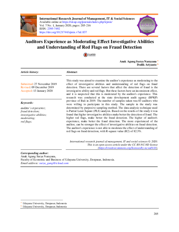 (PDF) Auditors experience as moderating effect investigative abilities ...