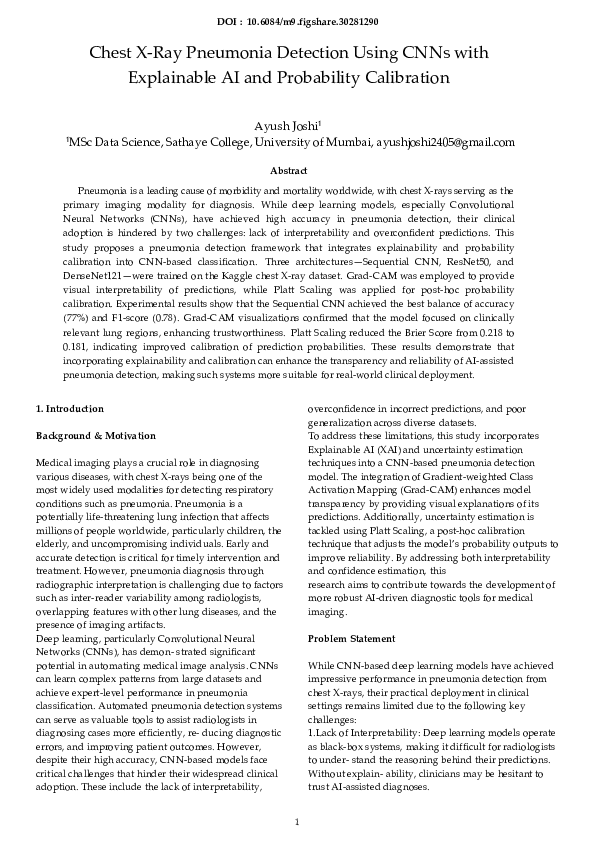 (PDF) Chest X-Ray Pneumonia Detection Using CNNs with Explainable AI ...