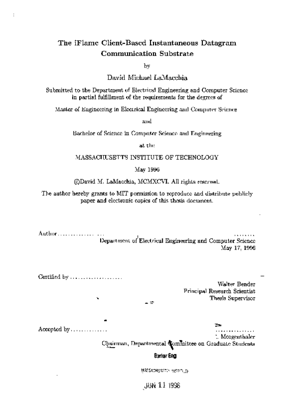 (PDF) The iFlame Client-Based Instantaneous Datagram Communication ...