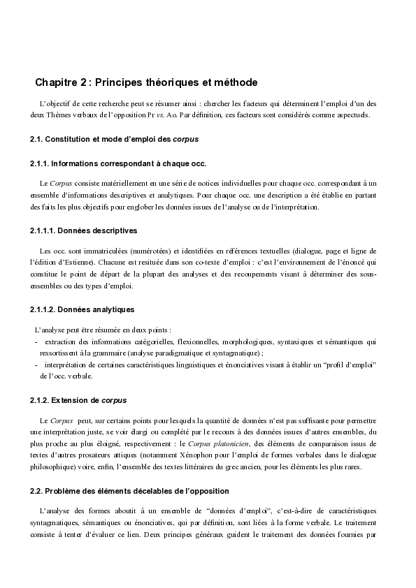 (PDF) Chapitre 2. Principes théoriques & méthode