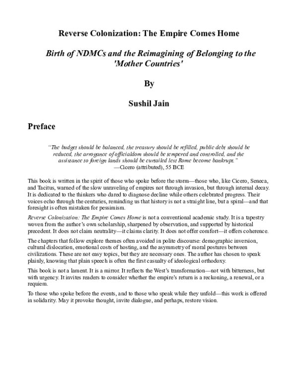 (PDF) Reverse Colonization: The Empire Comes Home Birth of NDMCs and ...