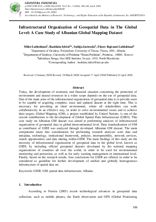 (PDF) Infrastructural Organization of Geospatial Data in The Global Level: A Case Study of ...