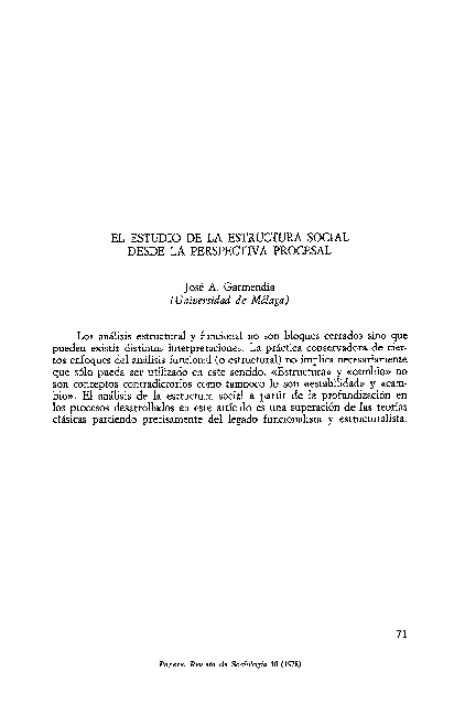 (PDF) El estudio de la estructura social desde la perspectiva procesal