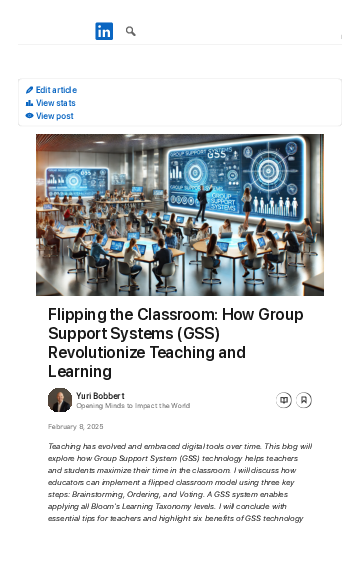 (PDF) Flipping the Classroom: How Group Support Systems (GSS ...