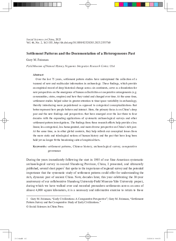 (PDF) Settlement Patterns and the Documentation of a Heterogeneous Past ...