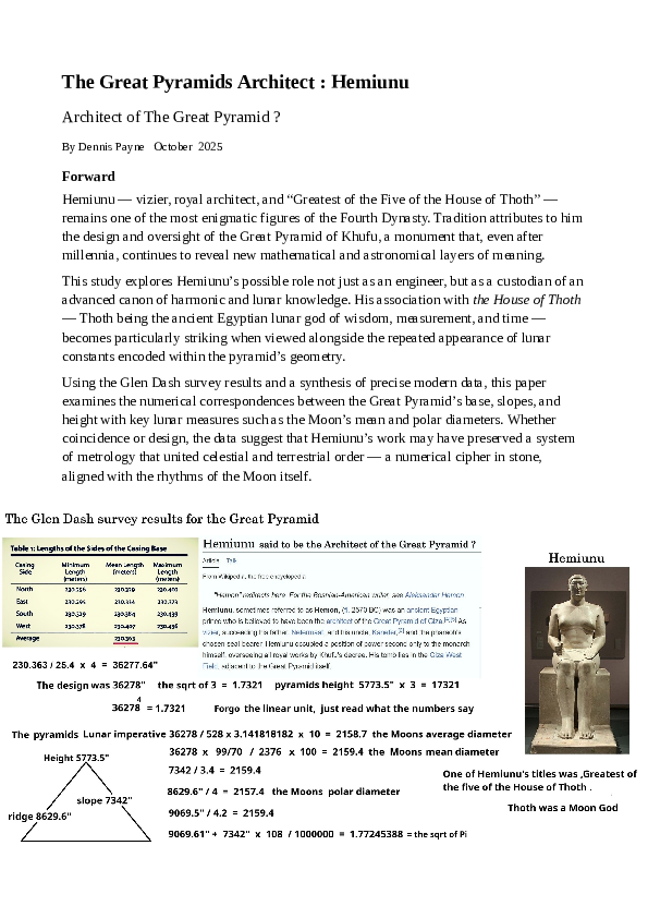 (PDF) The Great Pyramids Architect Hemiunu