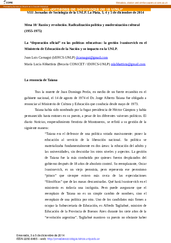 (PDF) La “depuración oficial” en las políticas educativas: la gestión ...