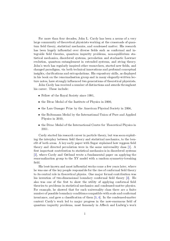 (PDF) John Cardy's scale-invariant journey in low dimensions: a special ...