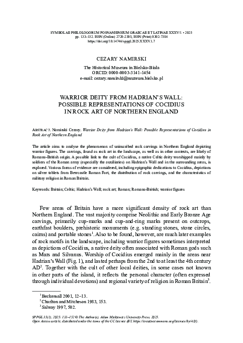 (PDF) Warrior Deity from Hadrian's Wall: Possible Representations of ...