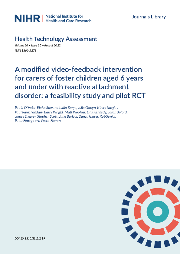 (PDF) A modified video-feedback intervention for carers of foster ...
