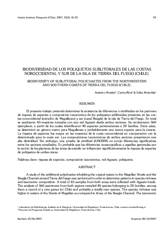 (PDF) Biodiversidad de los Poliquetos Sublitorales de las Costas ...