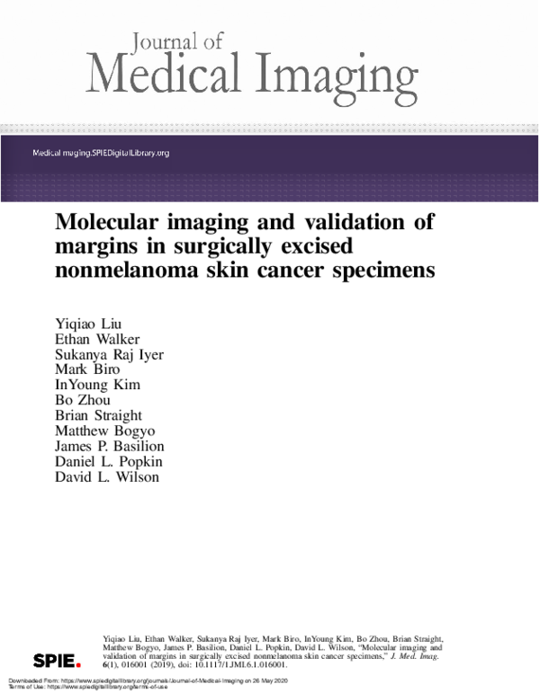 (PDF) Molecular imaging and validation of margins in surgically excised ...
