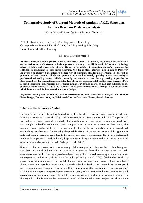 (PDF) Comparative Study of Current Methods of Analysis of R.C ...