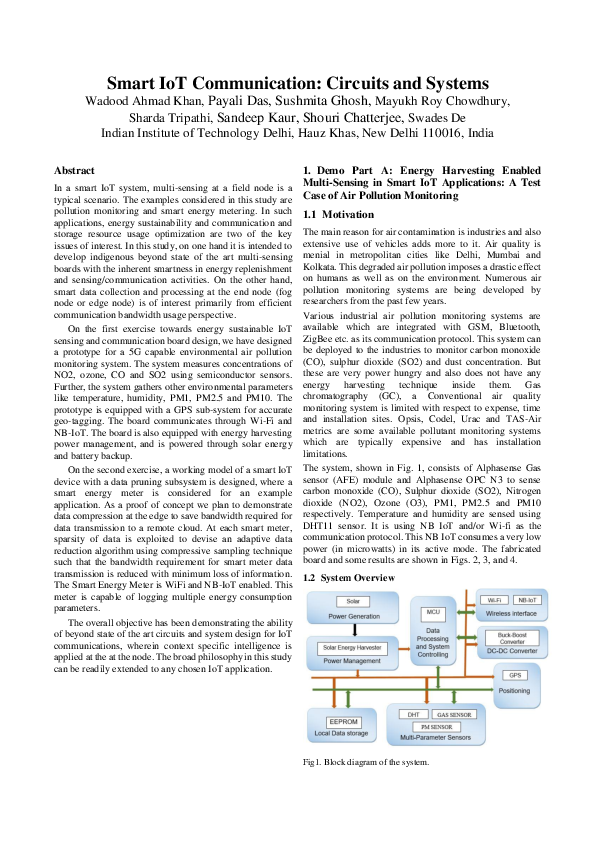 (PDF) Smart IoT Communication: Circuits and Systems