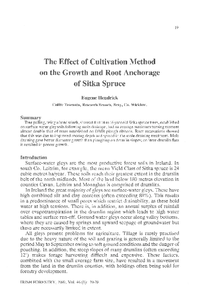 (PDF) The effect of cultivation method on the growth and root anchorage ...