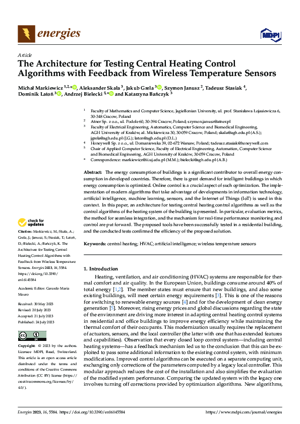 (PDF) The Architecture for Testing Central Heating Control Algorithms ...