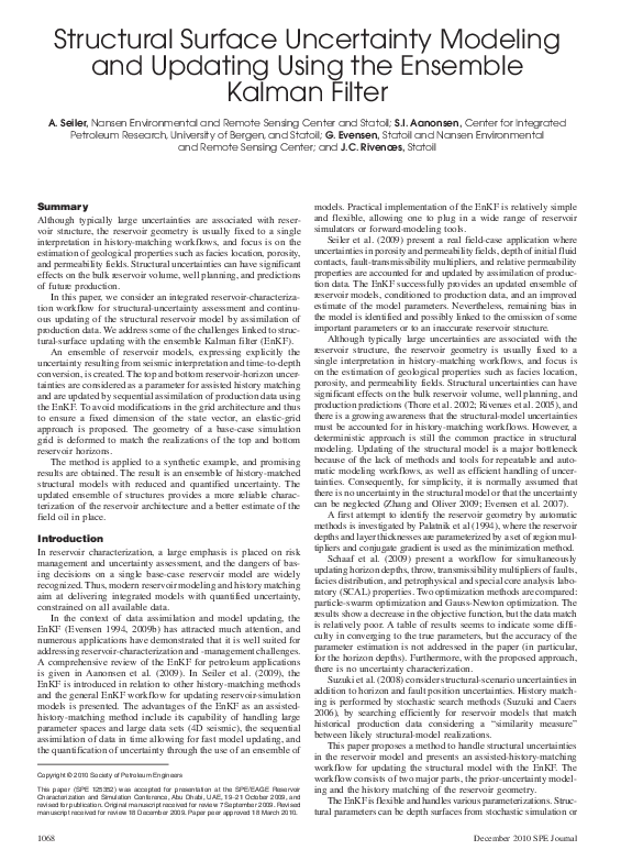 (PDF) Structural Surface Uncertainty Modeling and Updating Using the ...