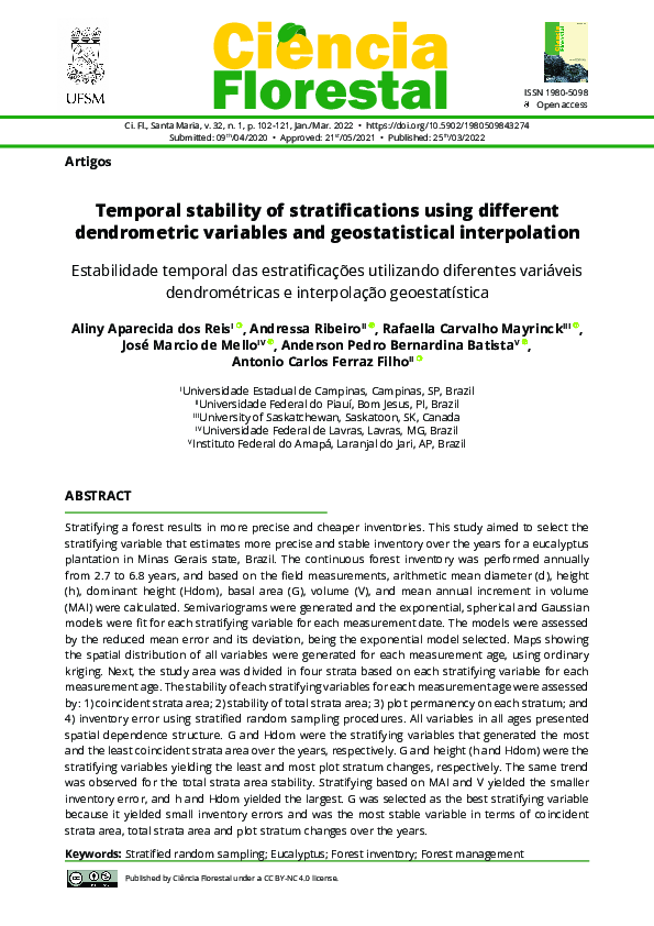 (PDF) Temporal stability of stratifications using different ...