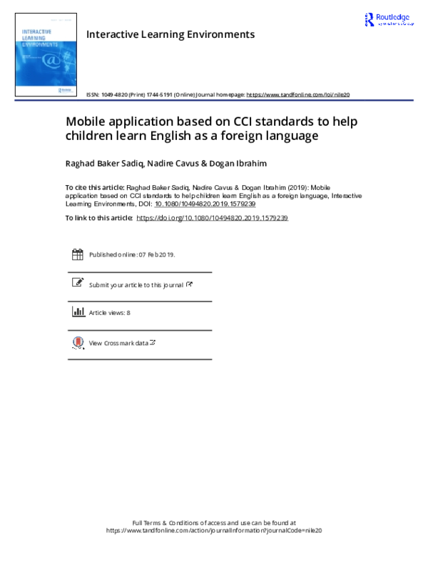 (PDF) Mobile application based on CCI standards to help children learn ...