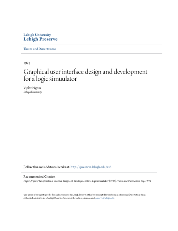(PDF) Graphical user interface design and development for a logic ...