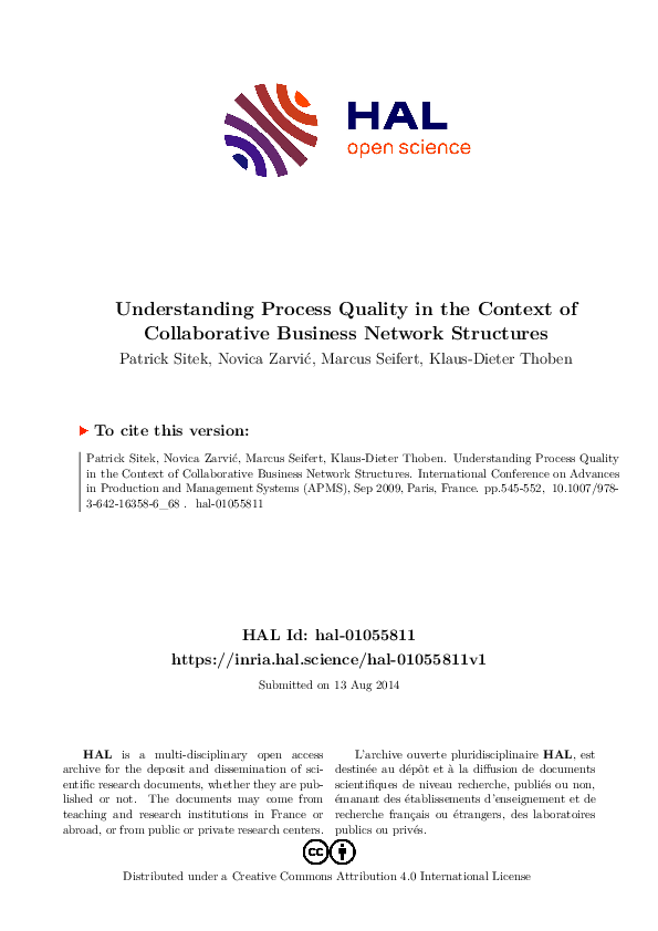 (PDF) Understanding Process Quality in the Context of Collaborative ...