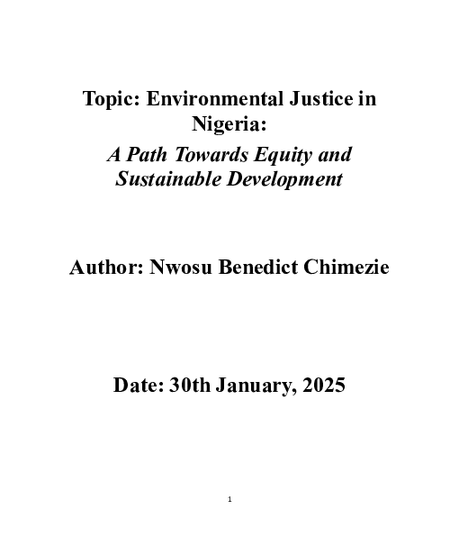 (PDF) ENVIRONMENTAL JUSTICE