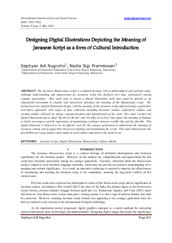 (PDF) Designing Digital Illustrations Depicting the Meaning of Javanese ...