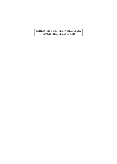 (PDF) CHILDREN’S RIGHTS IN REGIONAL HUMAN RIGHTS SYSTEMS