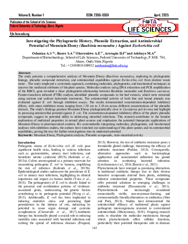 (PDF) Investigating the Phylogenetic History, Phenolic Extraction, and ...