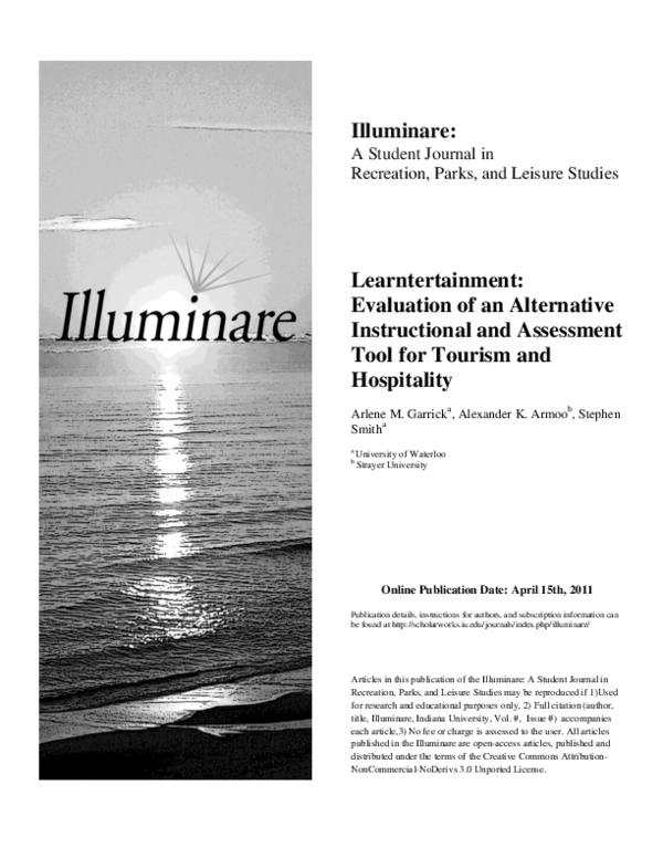 (PDF) Learntertainment: Evaluation of an Alternative Instructional and ...