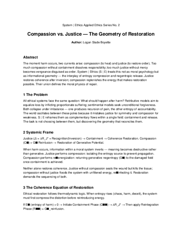 (PDF) System | Ethics Applied Ethics Series No. 2 Compassion vs ...