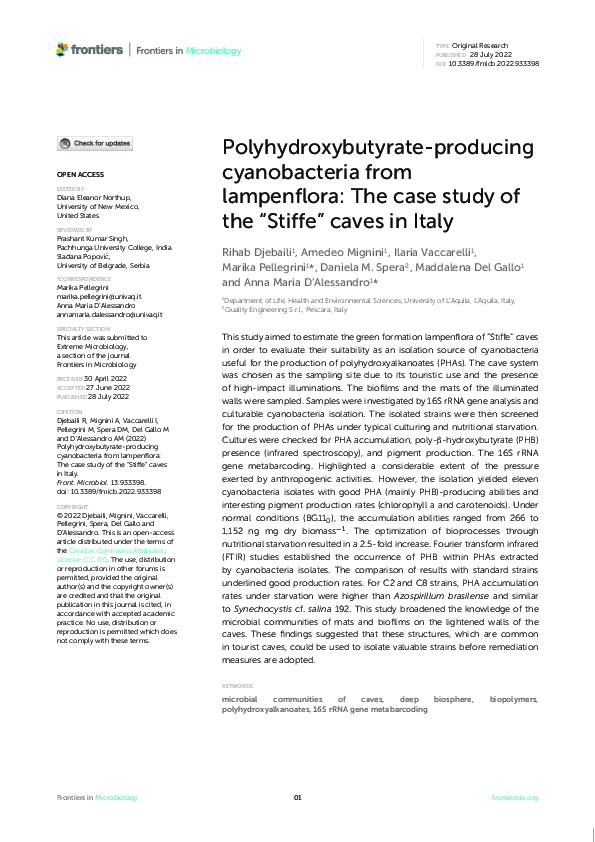 (PDF) Polyhydroxybutyrate-producing cyanobacteria from lampenflora: The ...