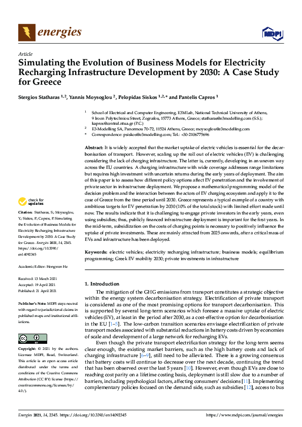 (PDF) Simulating the Evolution of Business Models for Electricity ...