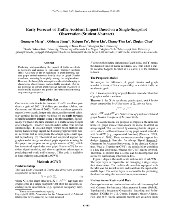 (PDF) Early Forecast of Traffic Accident Impact Based on a Single ...
