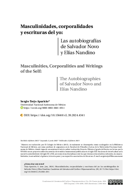 (PDF) Trejo Aparicio, Sergio. Masculinidades, corporalidades y ...