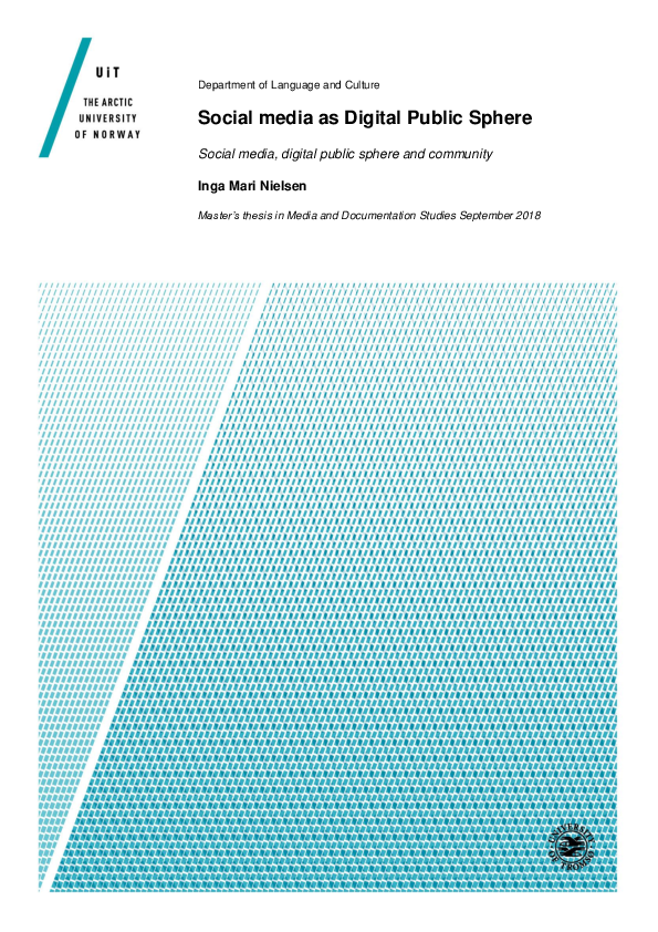 (PDF) Social media as digital public sphere. Social media, digital ...