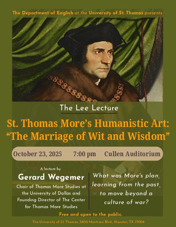 (PDF) St. Thomas More's Humanistic Art: "The Marriage of Wit and Wisdom"