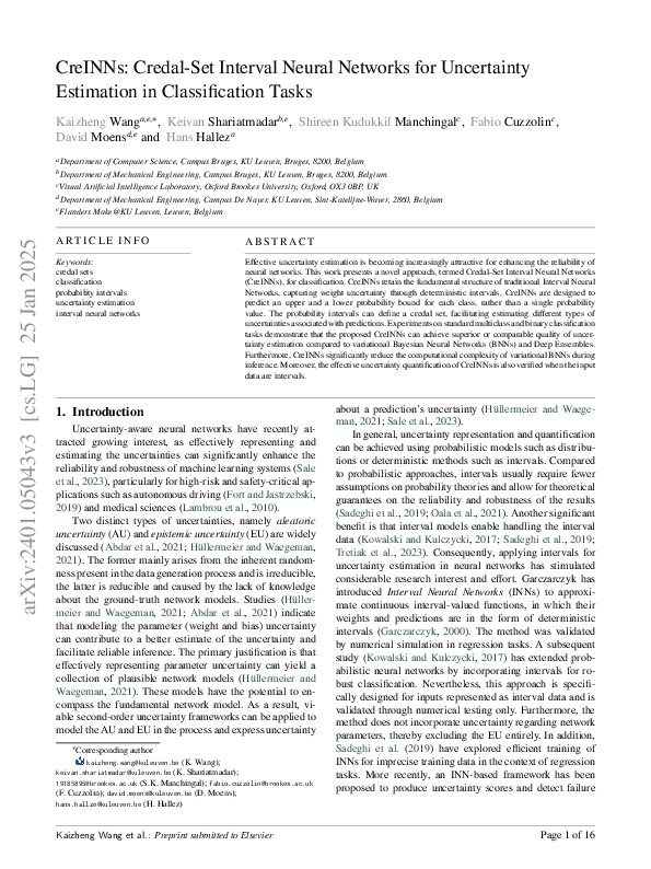 (PDF) CreINNs: Credal-Set Interval Neural Networks for Uncertainty Estimation in Classification ...