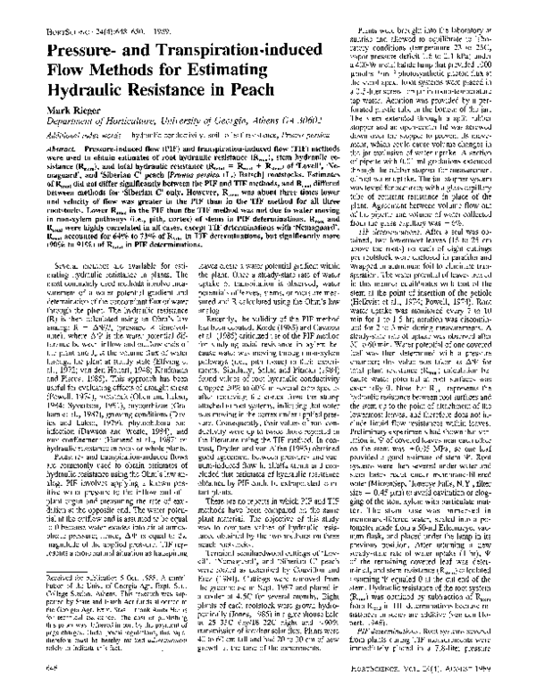 (PDF) Pressure- and Transpiration-induced Flow Methods for Estimating ...