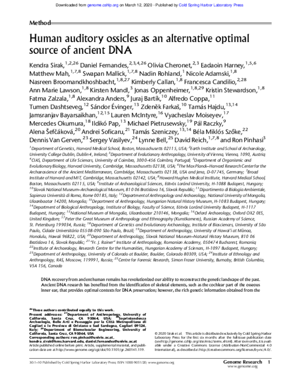 (PDF) Human Auditory Ossicles as an Alternative Optimal Source of ...