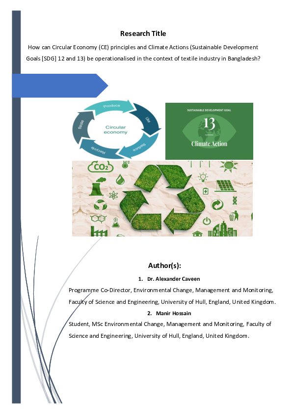 (PDF) How can Circular Economy (CE) principles and Climate Actions ...