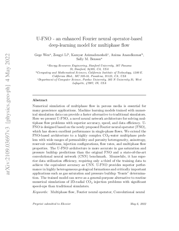 (PDF) U-FNO—An enhanced Fourier neural operator-based deep-learning ...