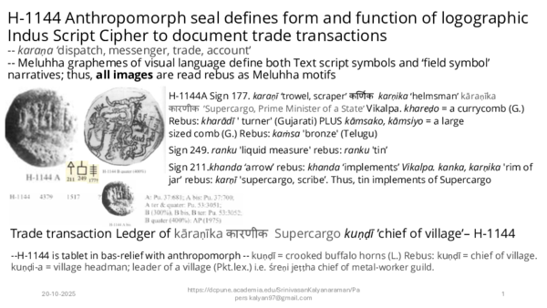 (PDF) H-1144 Anthropomorph seal defines form and function of ...