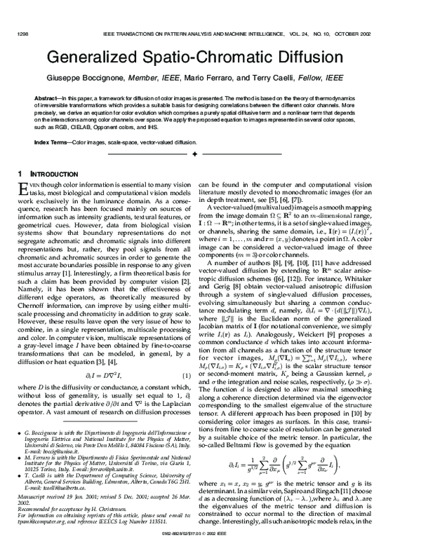 (PDF) Generalized spatio-chromatic diffusion