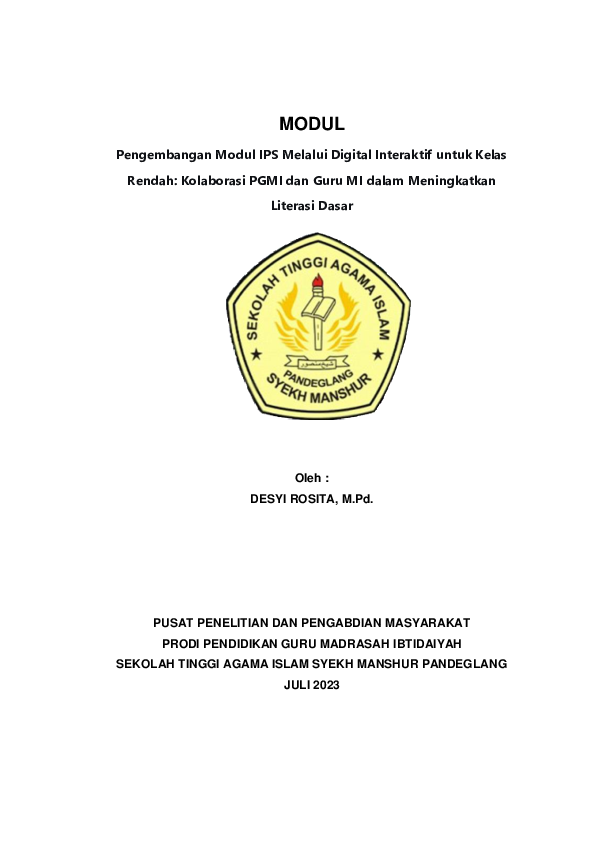 (PDF) Pengembangan Modul IPS Melalui Digital Interaktif untuk Kelas ...