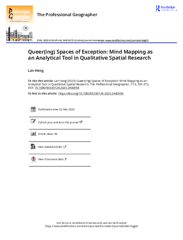 (PDF) Queer(ing) Spaces of Exception: Mind Mapping as an Analytical ...